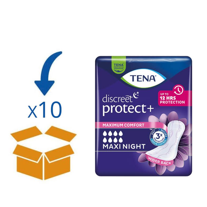 TENA Discreet Maxi Night | 10 pakken van 12 stuks - Hulpmiddelwereld
