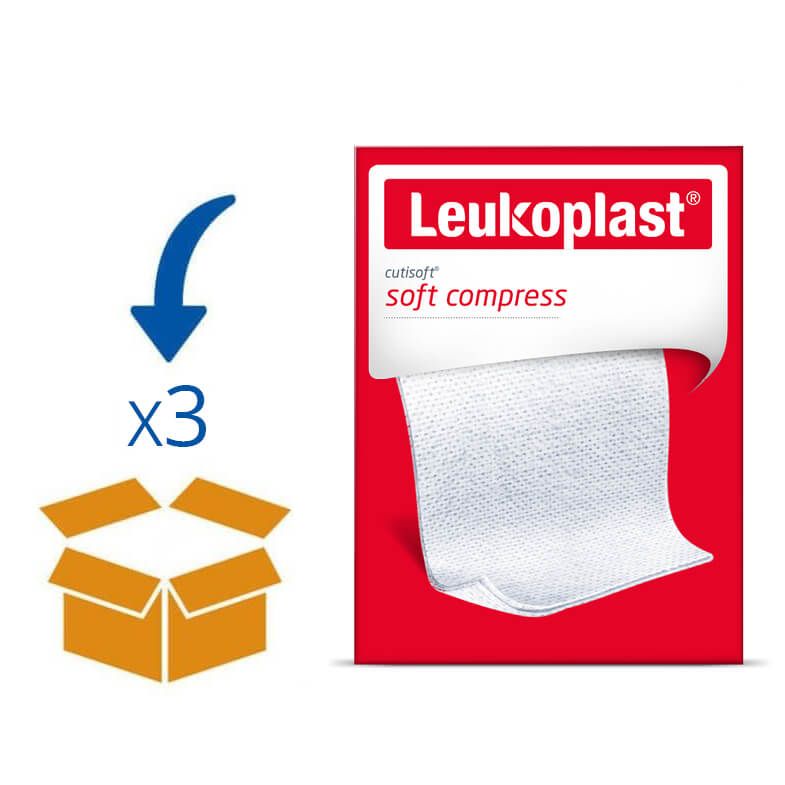 Leukoplast Cutisoft Verbandgaas 7,5 cm x 7,5 cm | 3 pakken van 12 stuks ...