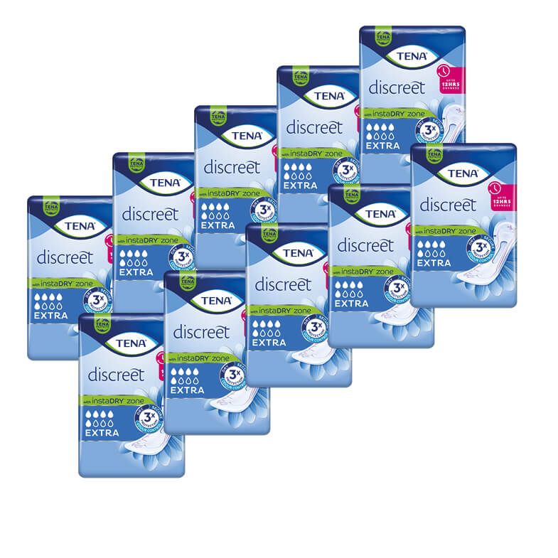 TENA Discreet Extra | 10 pakken van 20 stuks - Hulpmiddelwereld