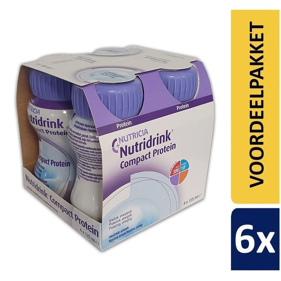 Nutridrink Compact Protein Neutraal | 6 pakken van 4x125ml ...