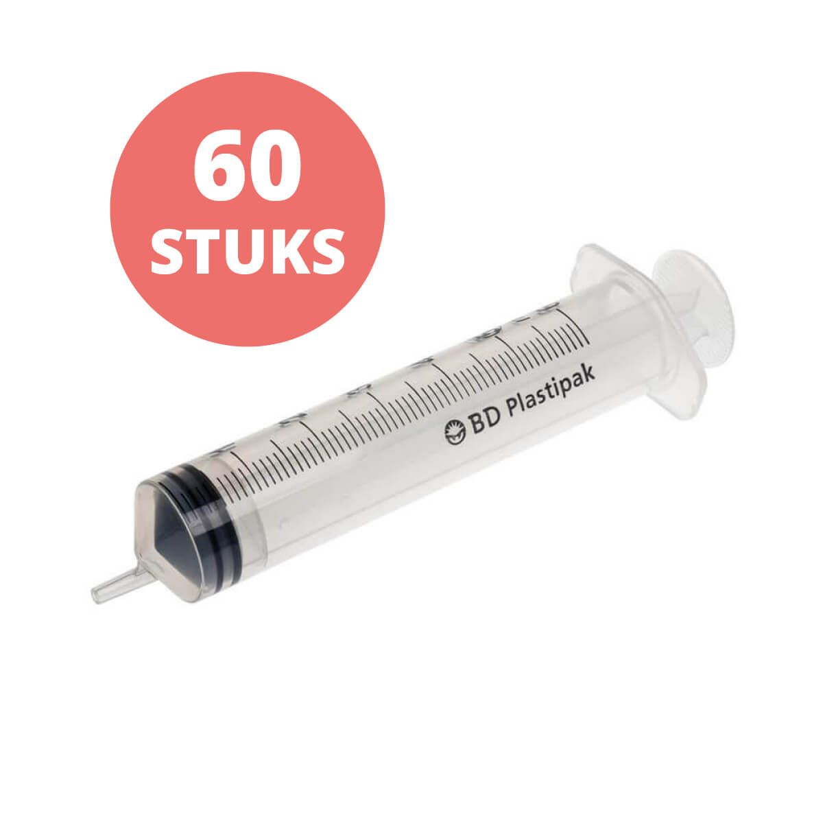 BD Plastipak injectiespuit 50 ML 3delig - 60 stuks - Hulpmiddelwereld