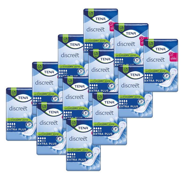 TENA Discreet Extra Plus | 12 pakken van 16 stuks - Hulpmiddelwereld